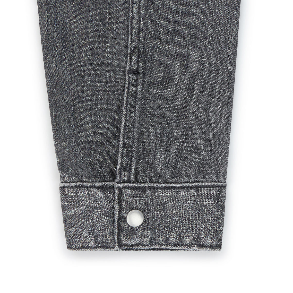Raglan Jacket in Washed Grey Selvedge Denim – non